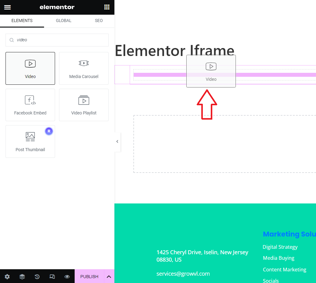 How to embed Elementor iFrame widget in web pages