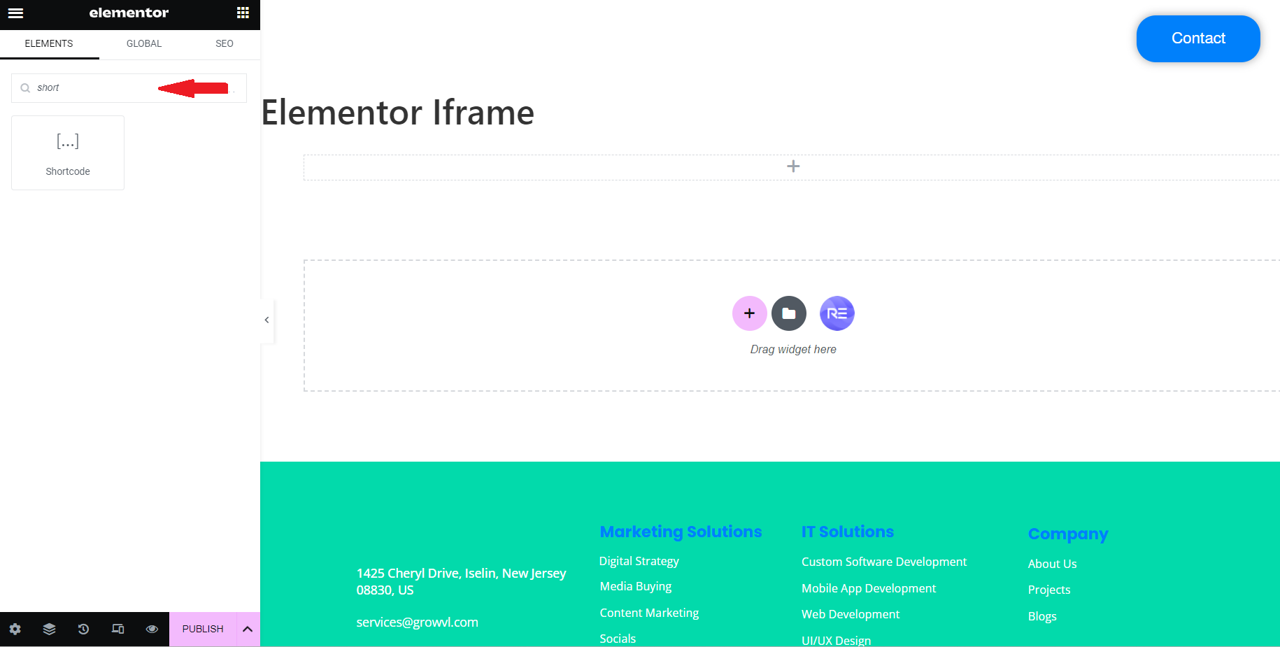 How to embed Elementor iFrame widget in web pages